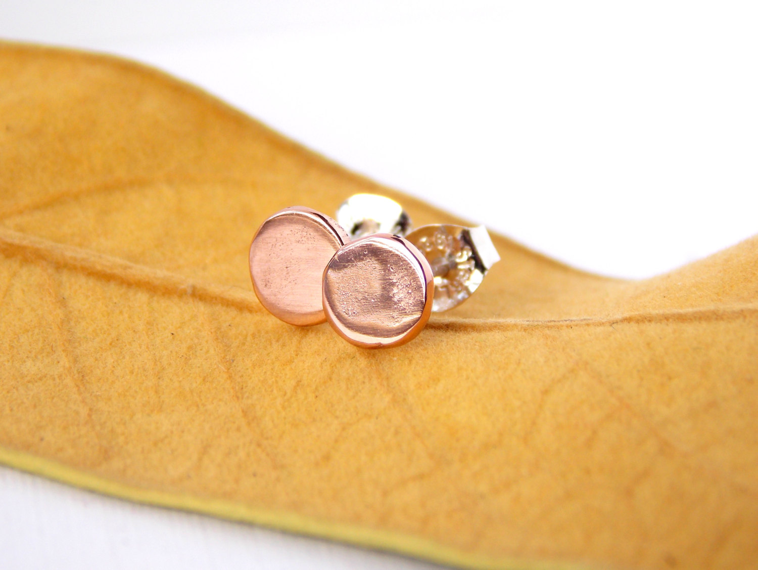 Gold Disc Nugget Earrings: Gold Earrings, Simple Earrings, Stud ...