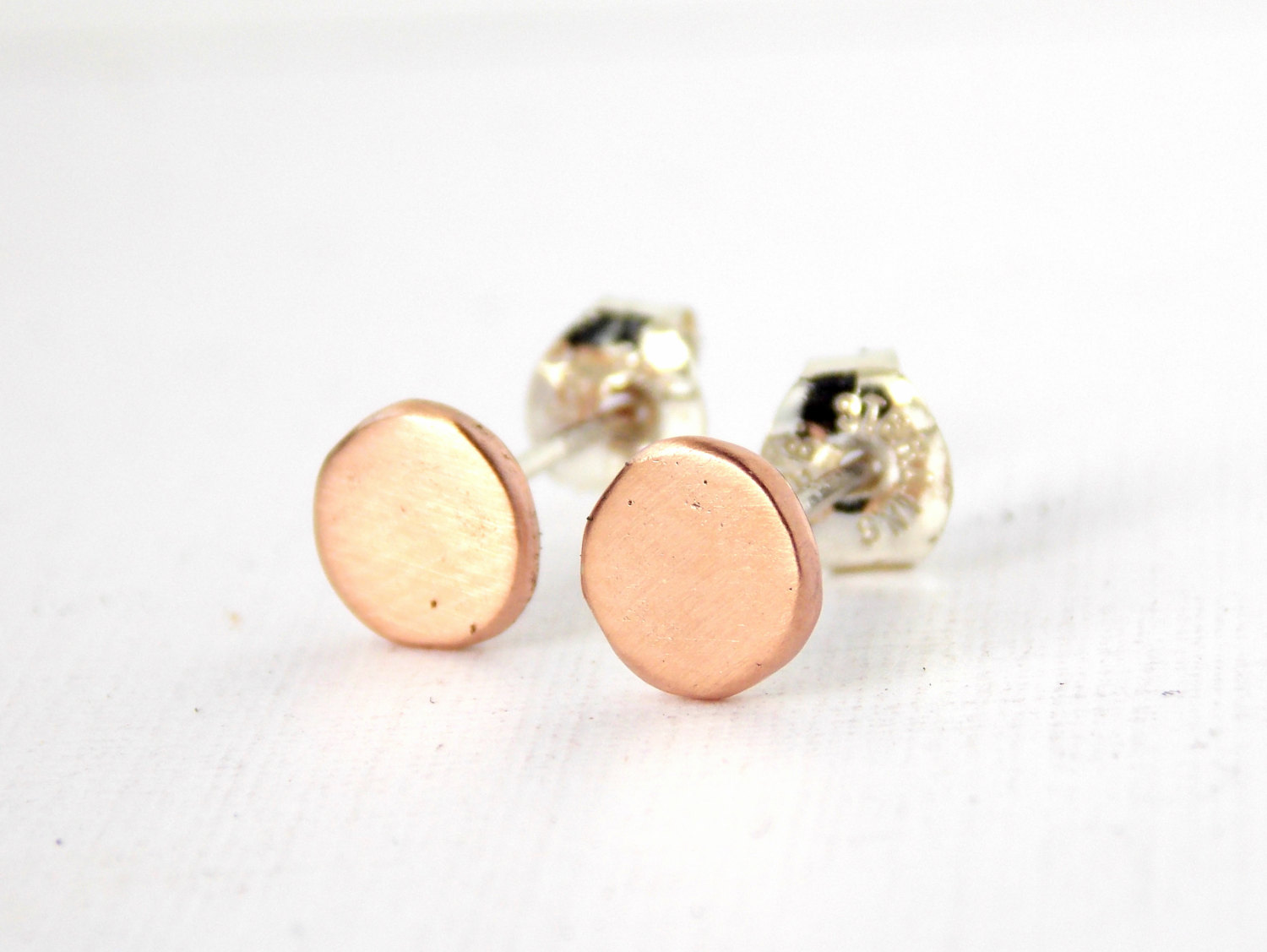 Gold Disc Nugget Earrings: Gold Earrings, Simple Earrings, Stud ...